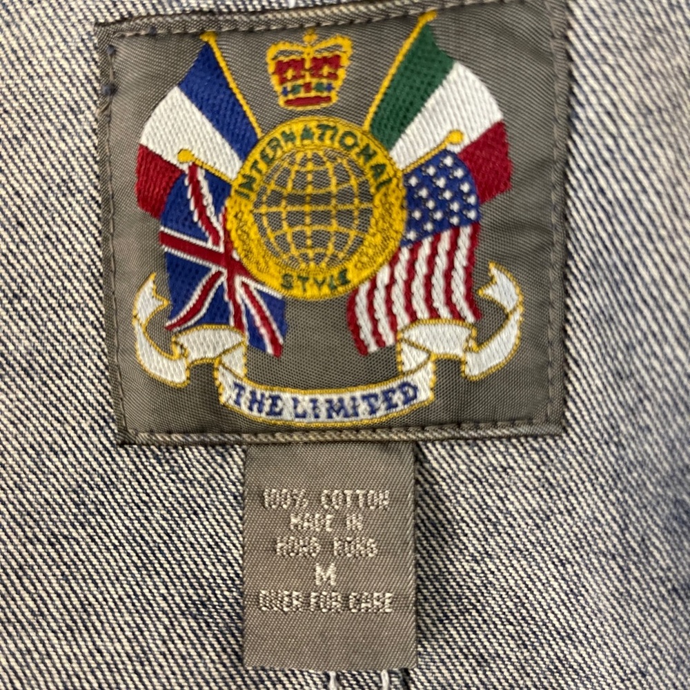 Vintage The Limited Military Style Structured Denim J… - Gem